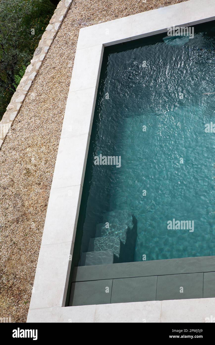 Swimming pool in a garden in Provence Stock Photo - Alamy