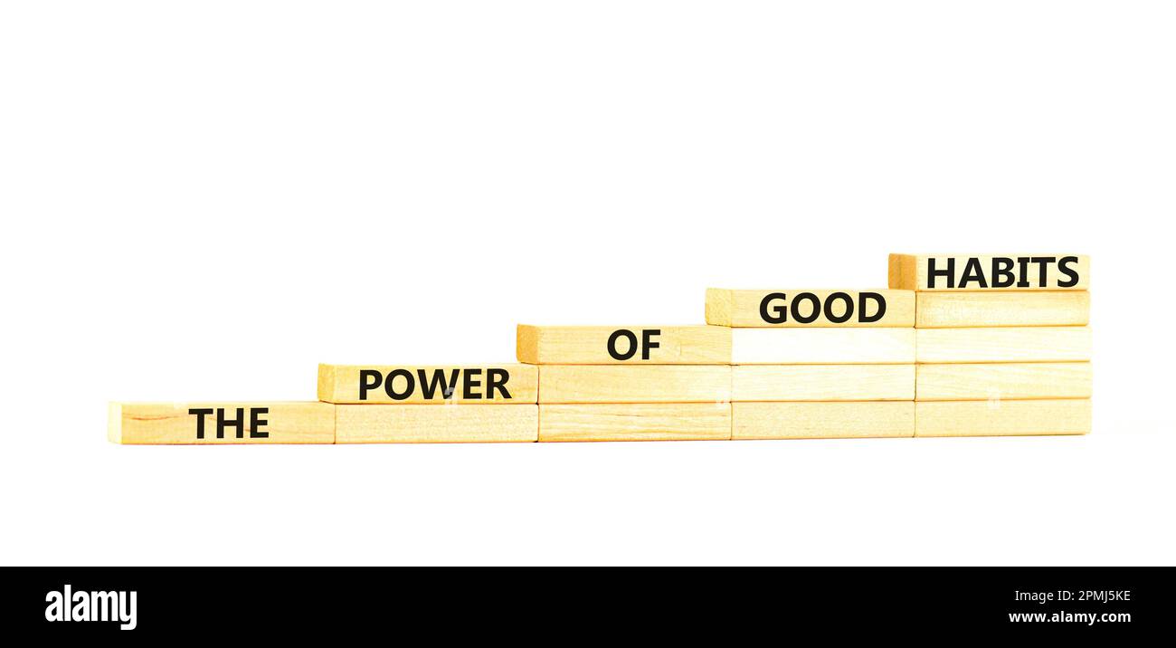 The power of good habits symbol. Concept words The power of good habits ...