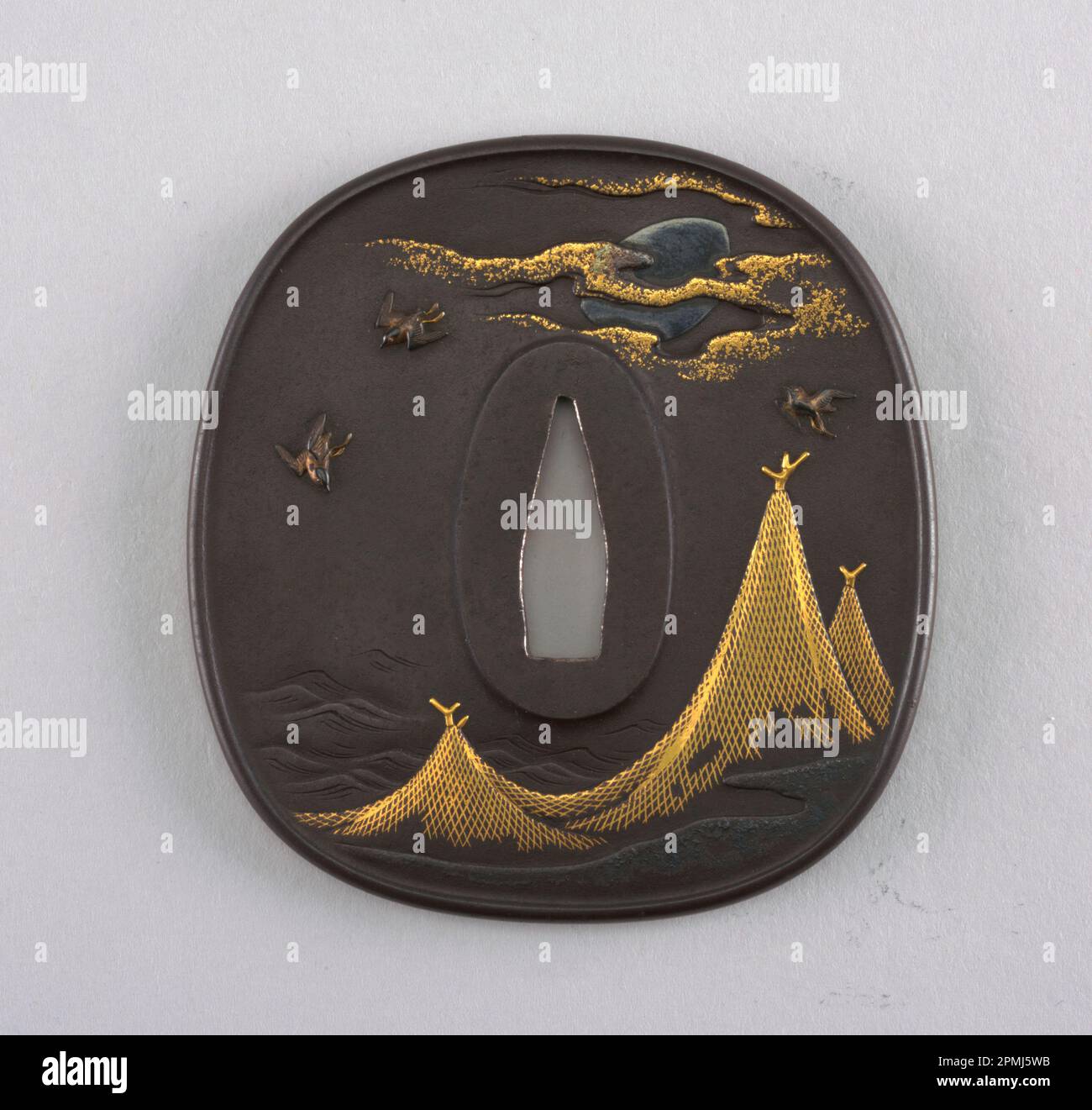 Tsuba; Made by Tenkodo Hidekuni (Japanese, Kawabayashi, 1825 - 1891 ...