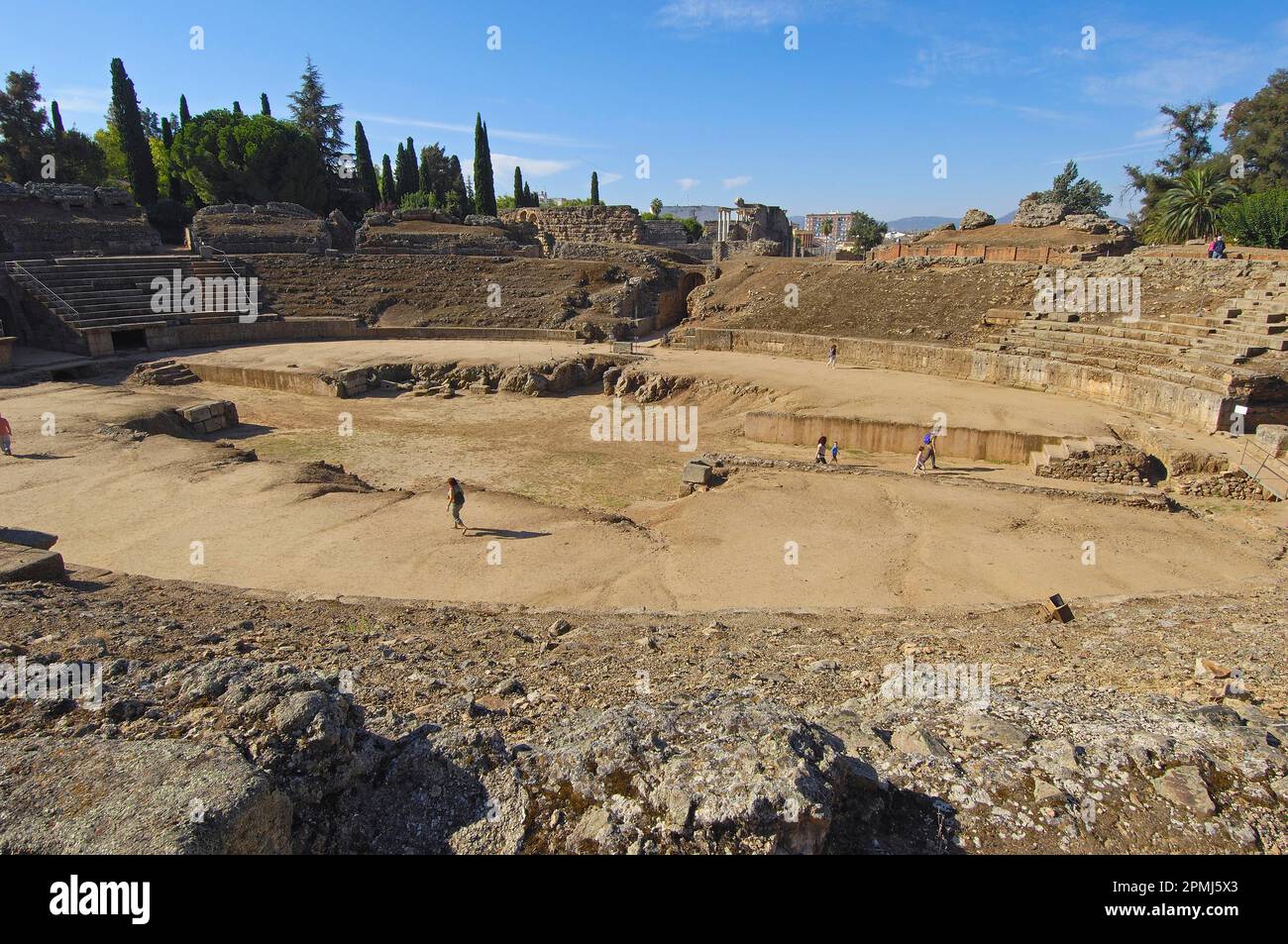 Roman Amphitheatre, Merida, UNESCO World Heritage Site, Badajoz ...