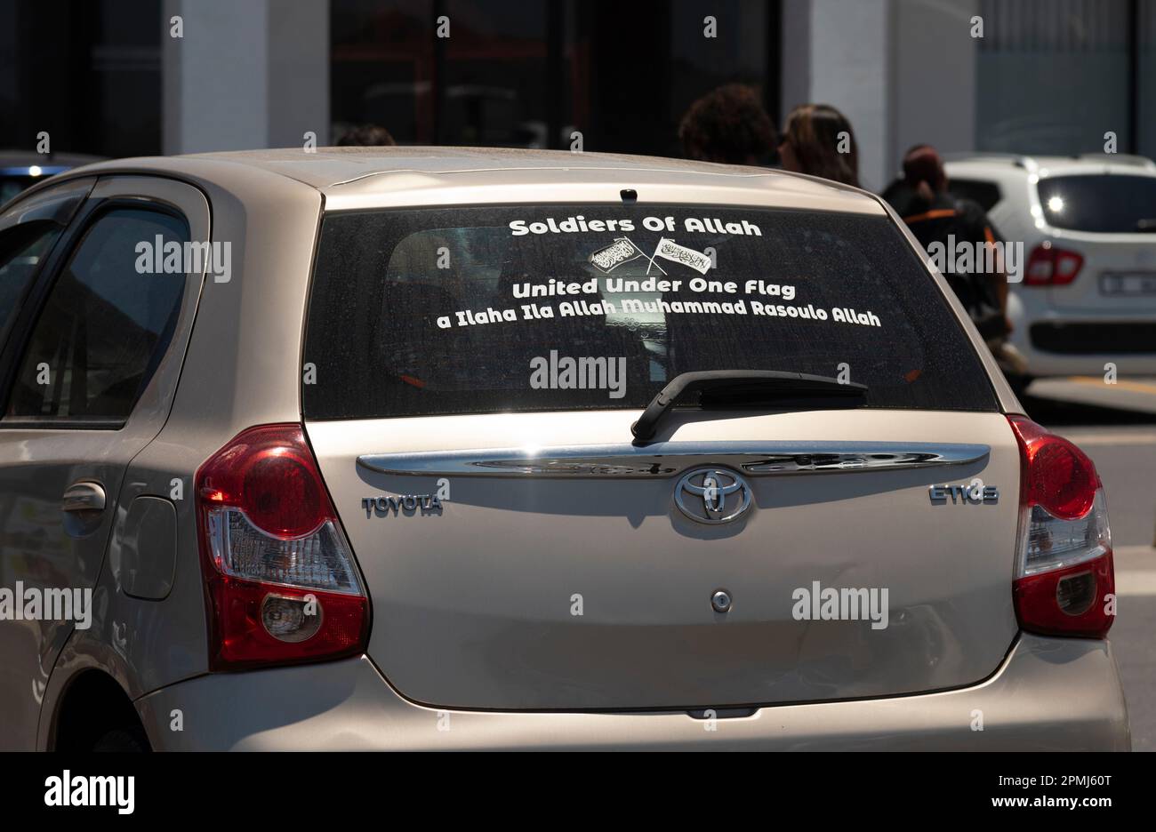 Langebaan, west coast, South Africa. 2023. Small car with dent in boot ...