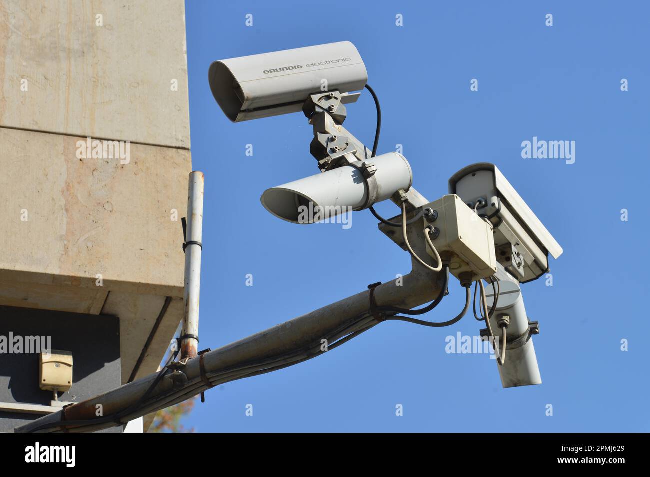 Surveillance camera, Mauerstrasse, Mitte, Berlin, Germany Stock Photo ...