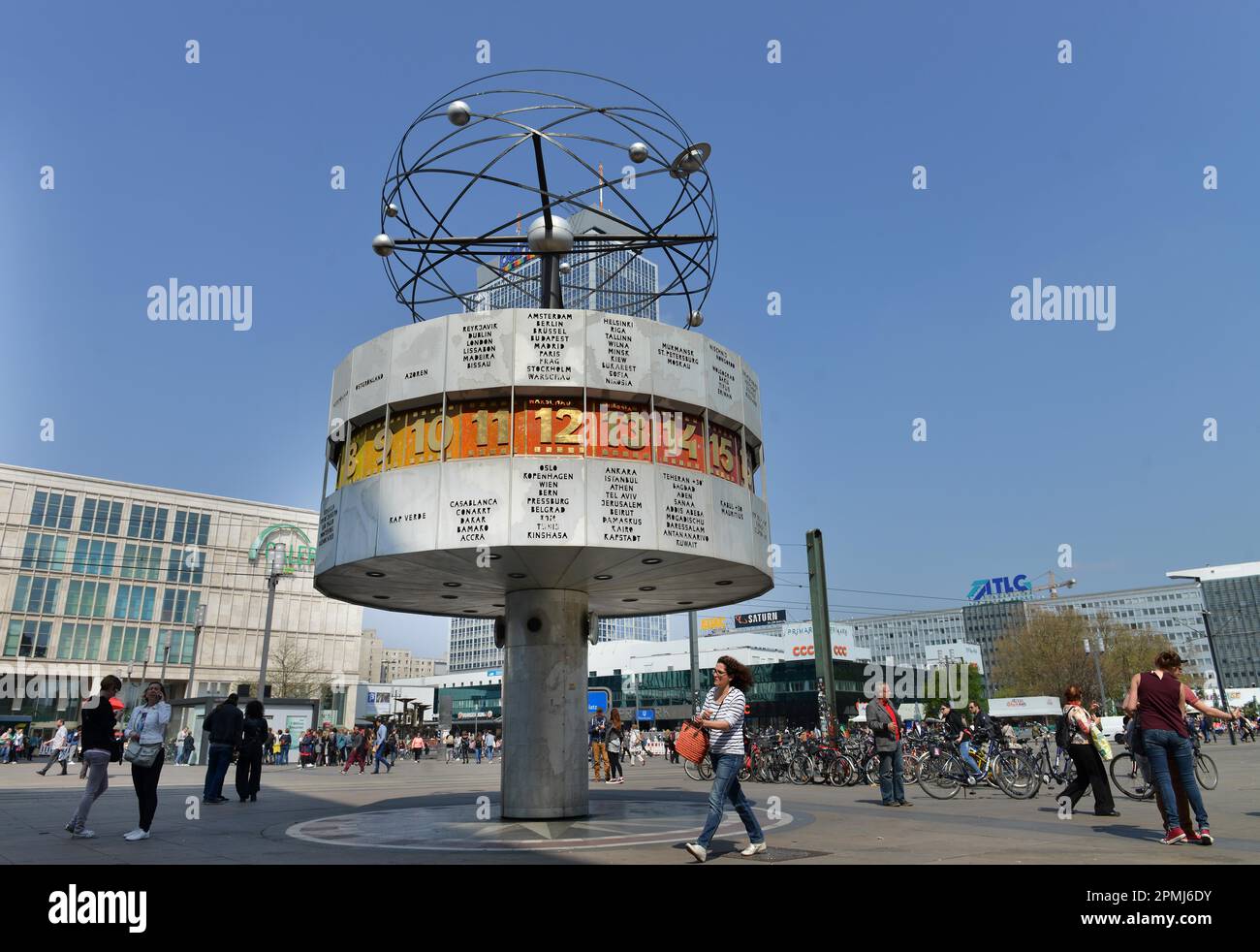World Time Clock, Alexanderplatz, Mitte, Berlin, Germany Stock Photo ...