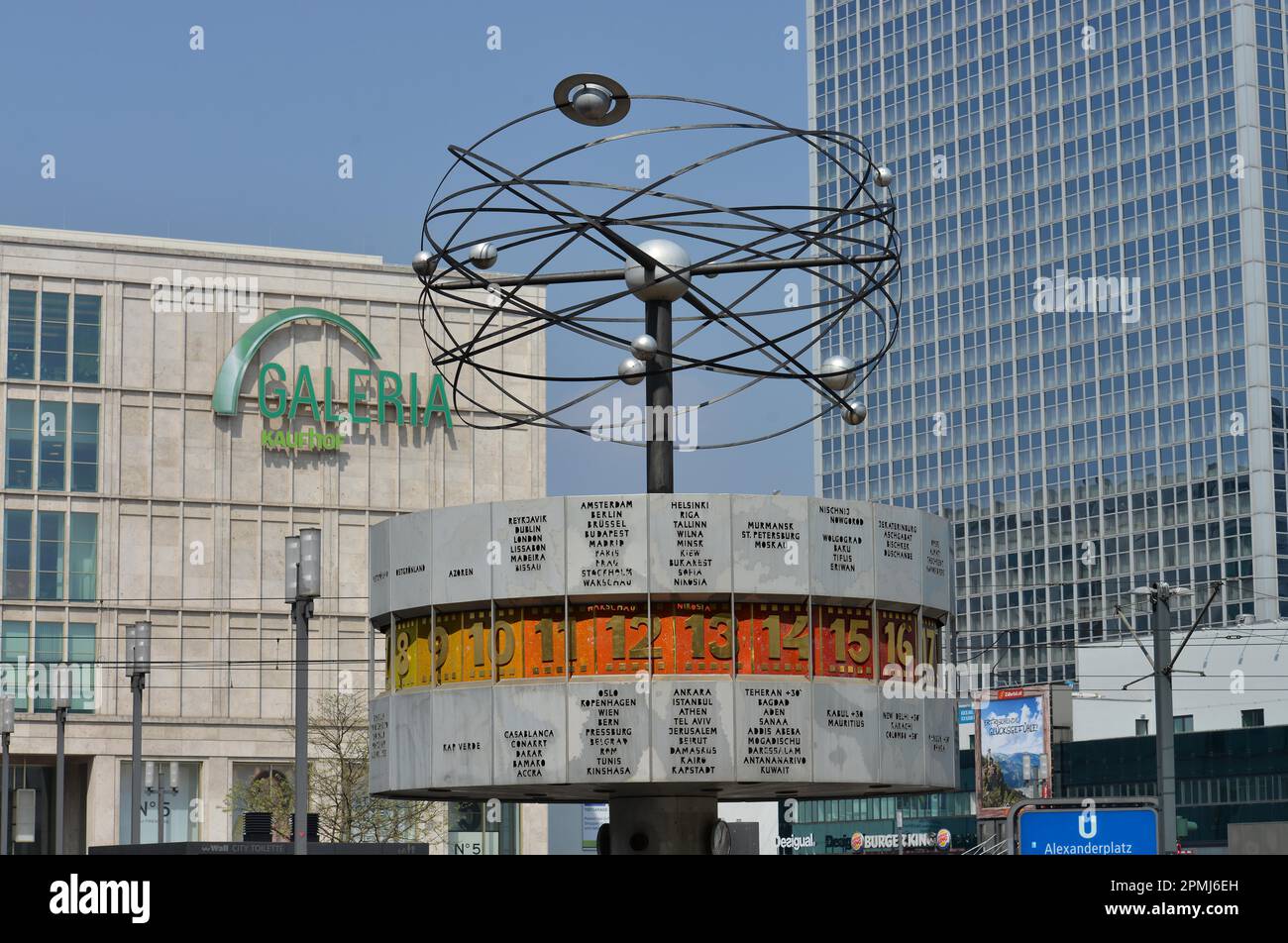 World Time Clock, Alexanderplatz, Mitte, Berlin, Germany Stock Photo ...