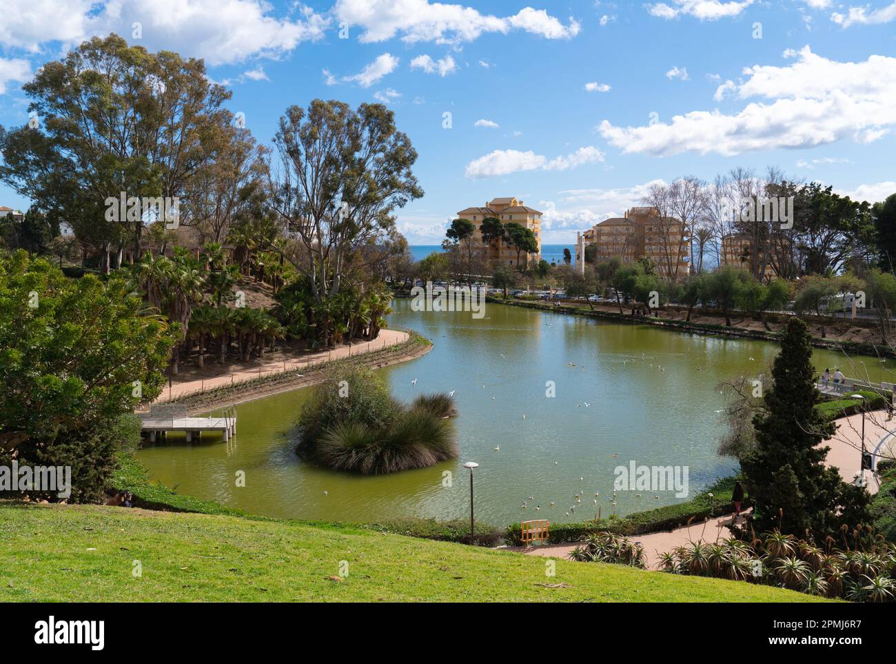 Benalmadena Parque la Paloma Spain park on Costa del Sol Stock Photo ...