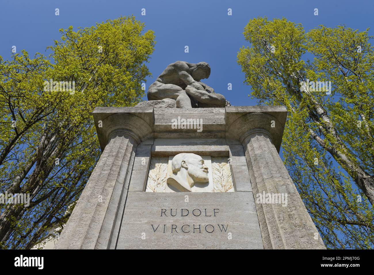 Monument, Rudolf Virchow, Karlplatz, Mitte, Berlin, Germany Stock Photo ...