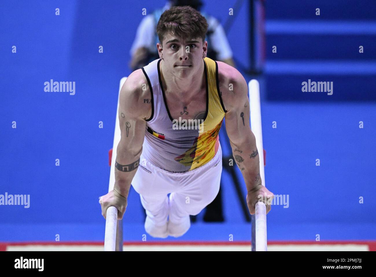Antalya, Turkey. 13th Apr, 2023. Belgian gymnast Victor Martinez ...