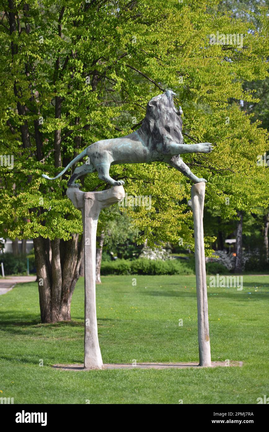 Bavarian Lion, Bayerischer Platz, Schoeneberg, Berlin, Germany Stock ...