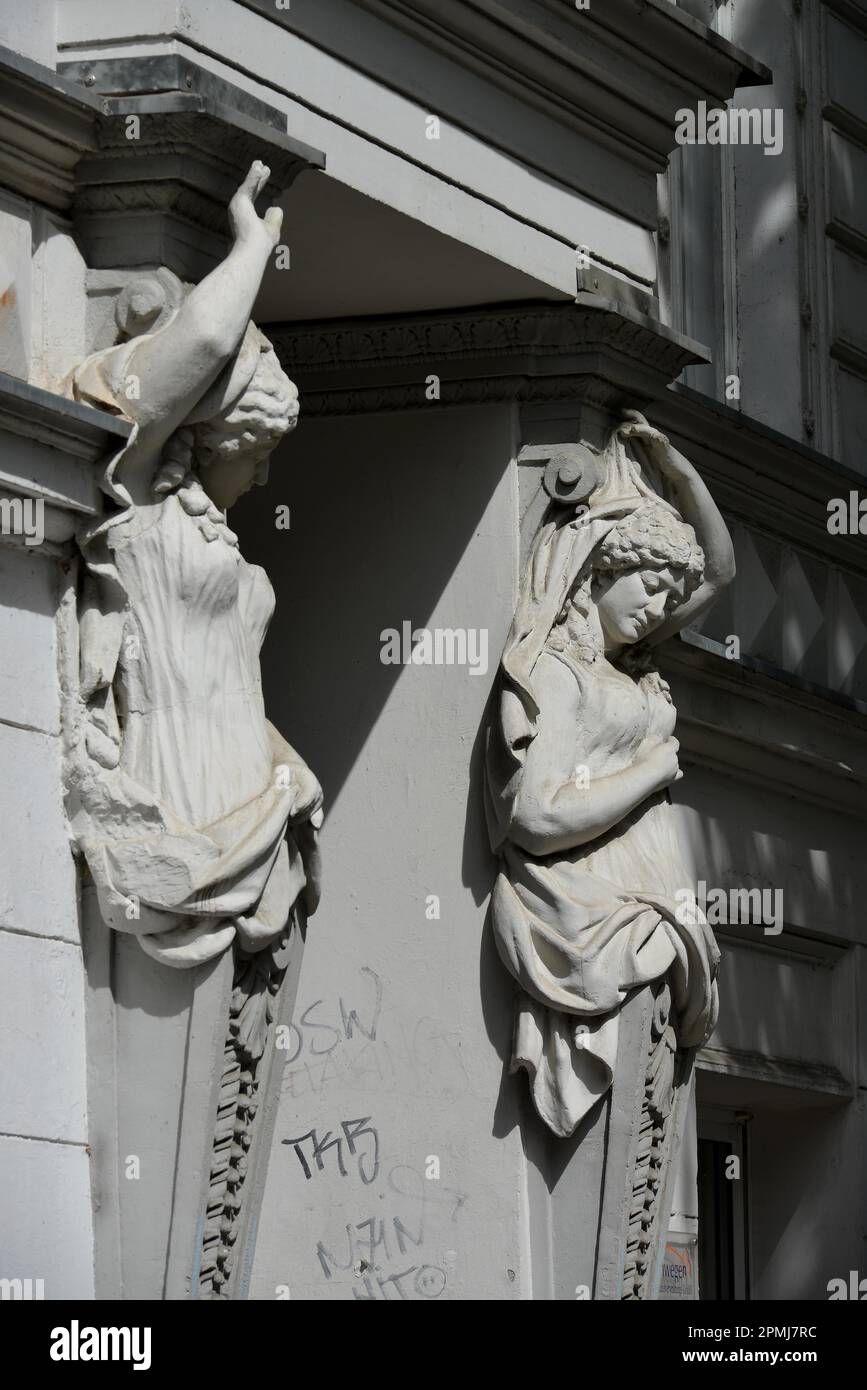 Stucco work, Grossbeerenstrasse, Kreuzberg, Berlin, Germany Stock Photo ...
