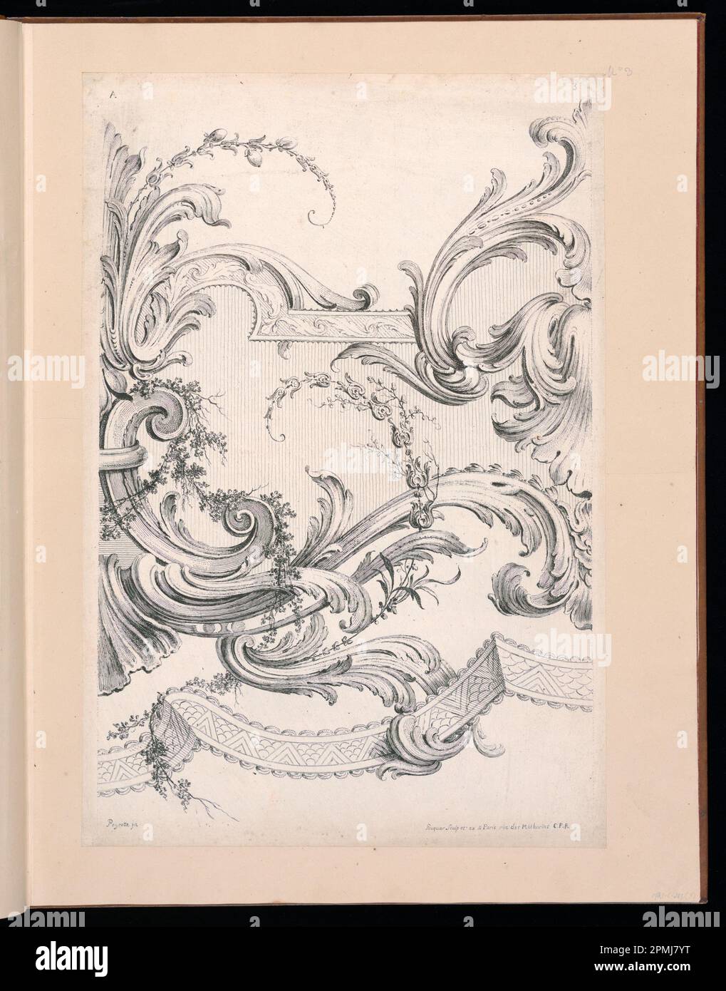 Bound Print, Acanthus Leaf Frieze Design; Designed by Alexis Peyrotte ...