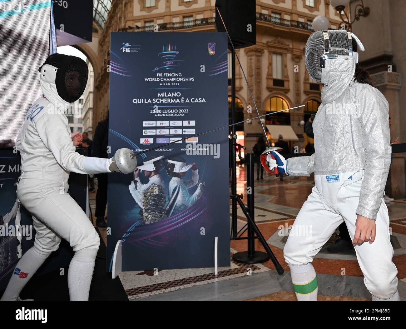 Milan, Italy. 13th Apr, 2023. Milan, Italy Fencing World Championships ...