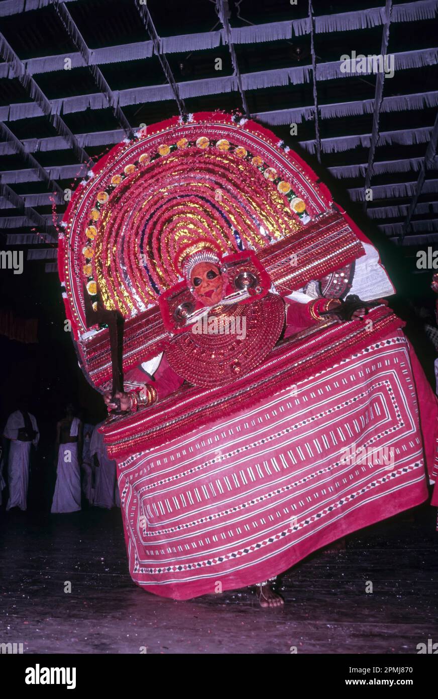 Theyyam or Teyyam ritual dance performing in Kerala Kalamandalam at ...