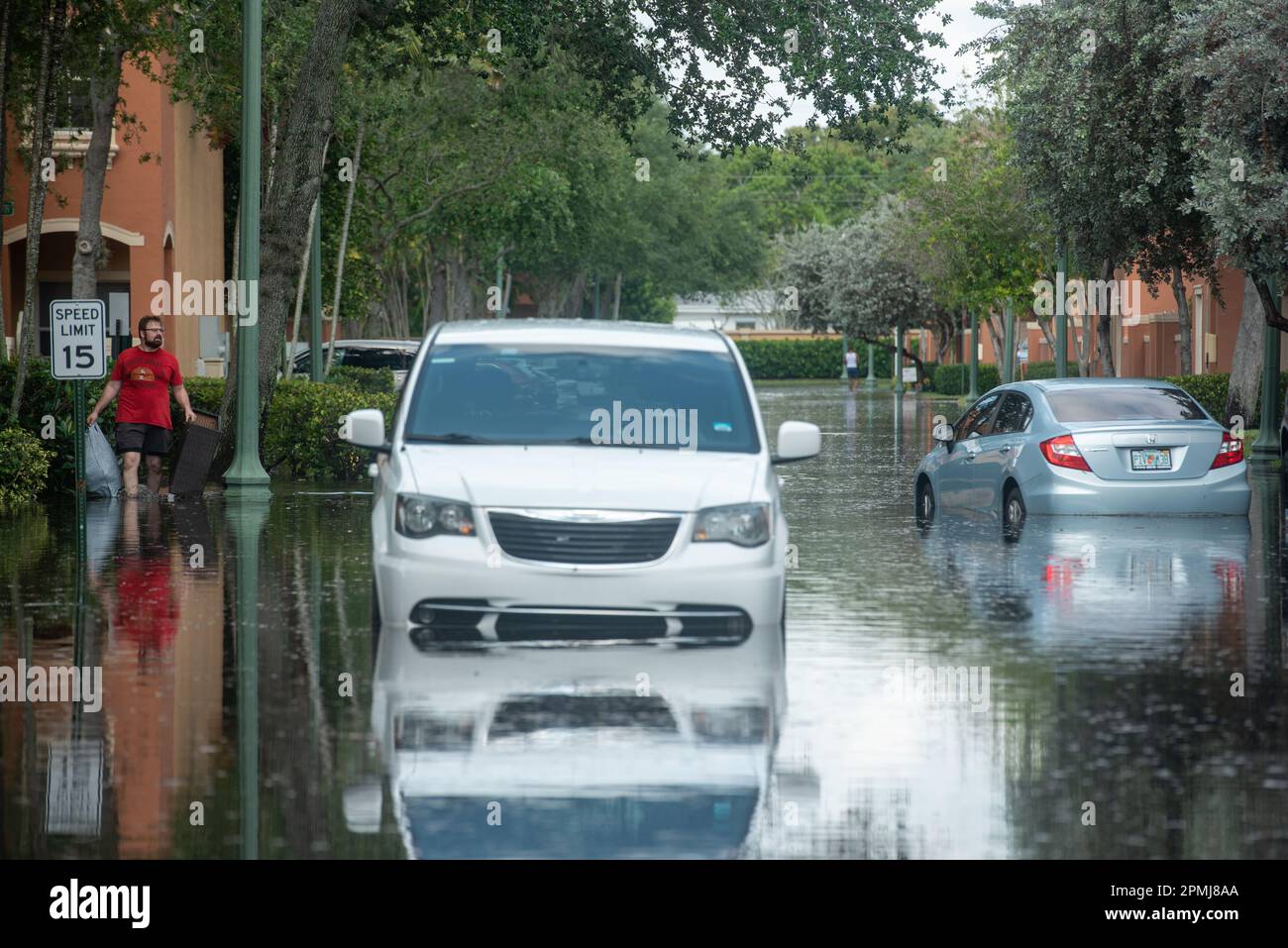 Fort Lauderdale, Florida, USA. 13th Apr, 2023. Residents asses the ...