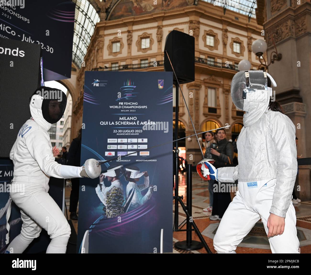 Milan, Italy. 13th Apr, 2023. Milan, Italy Fencing World Championships ...