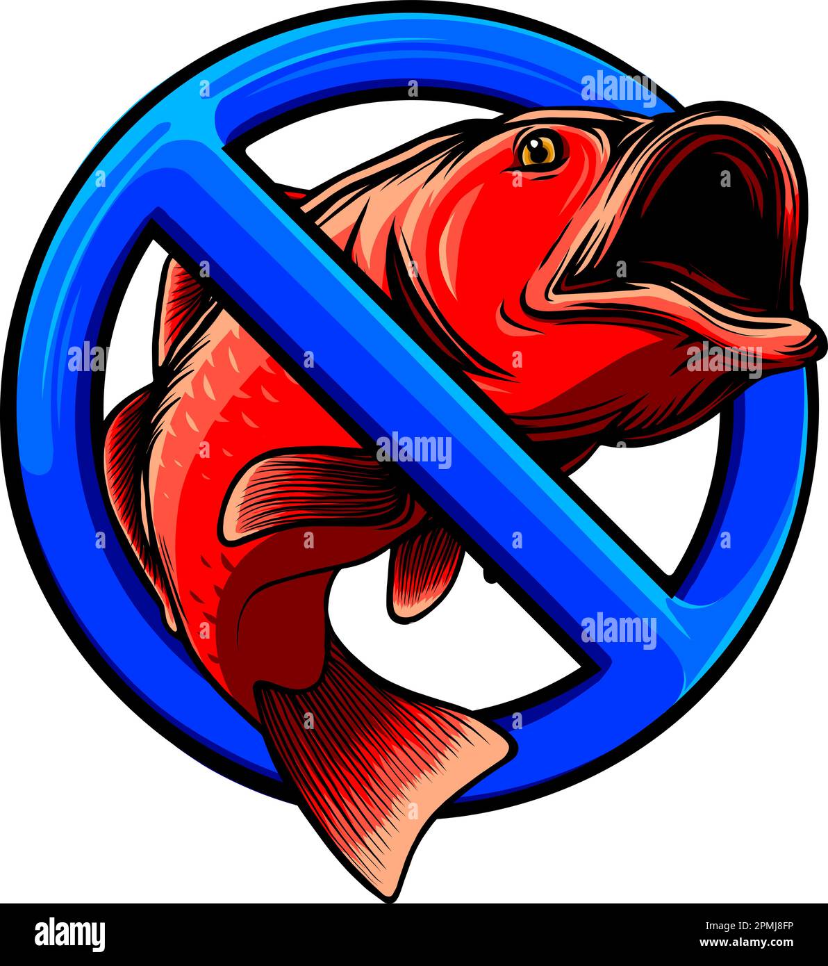 bass fish fishing vector illustration design isolated on white ...