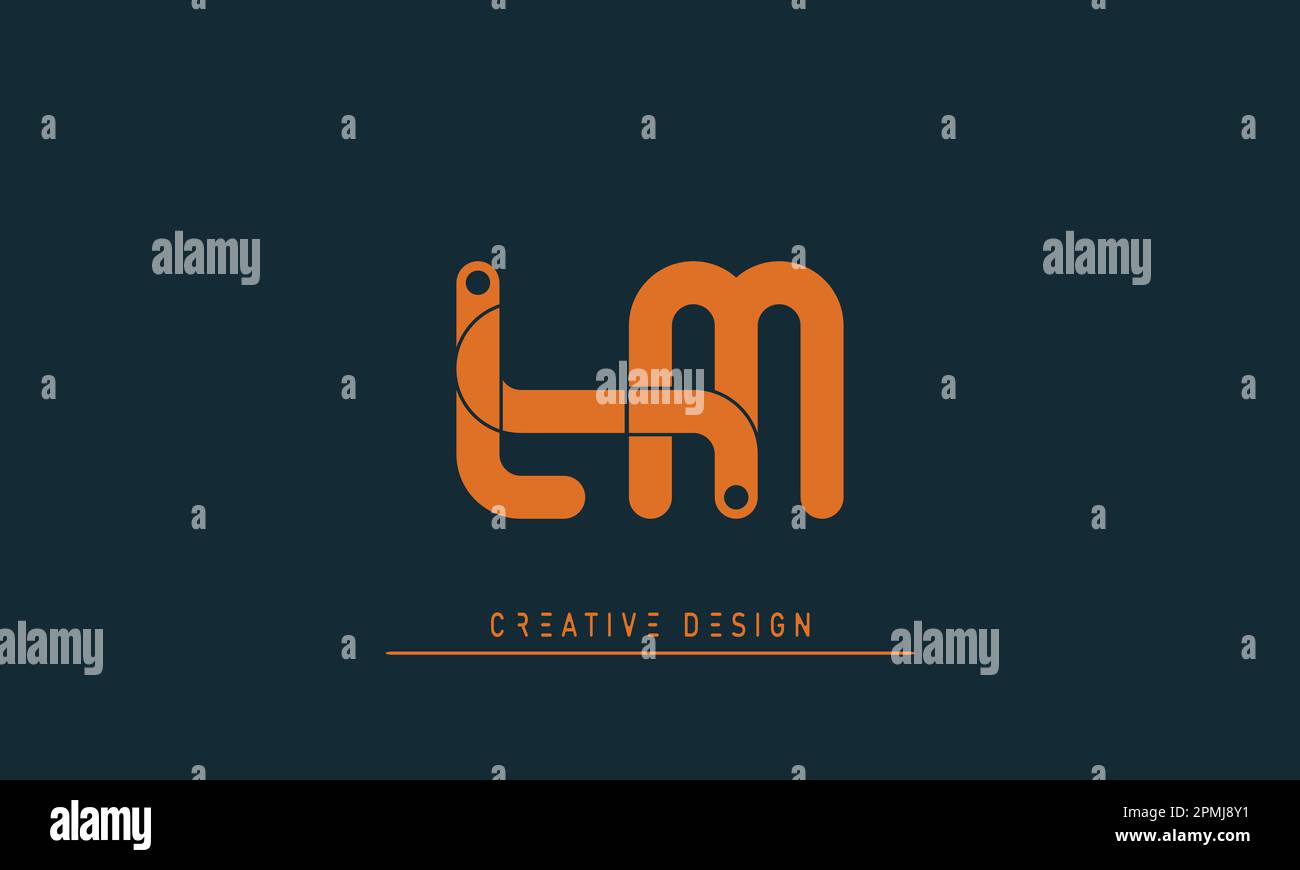 Alphabet letters Initials Monogram logo LM , ML Stock Vector Image & Art - Alamy