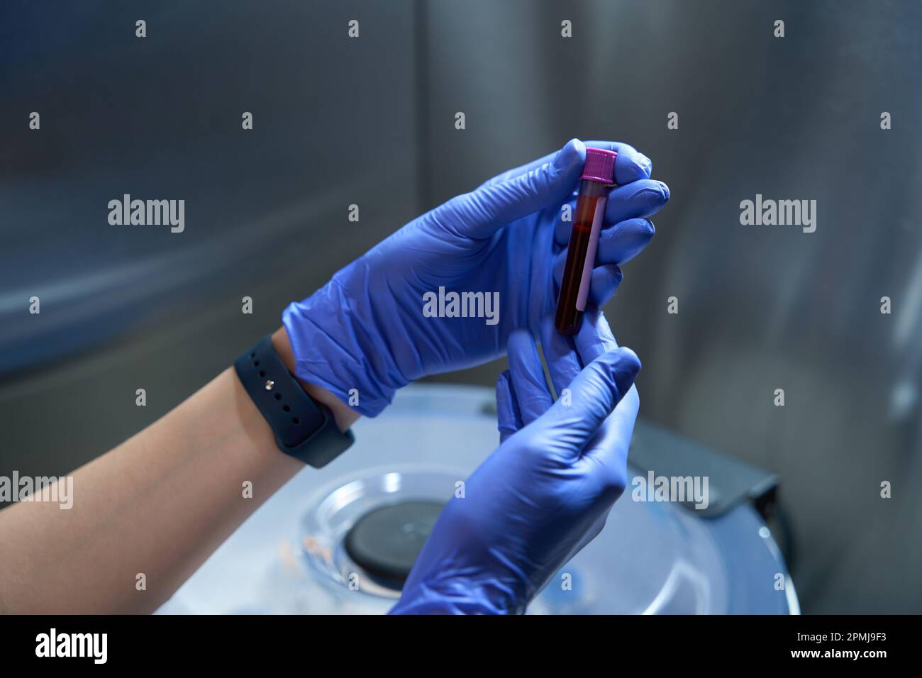 Doctor hands put test tube hi-res stock photography and images - Alamy