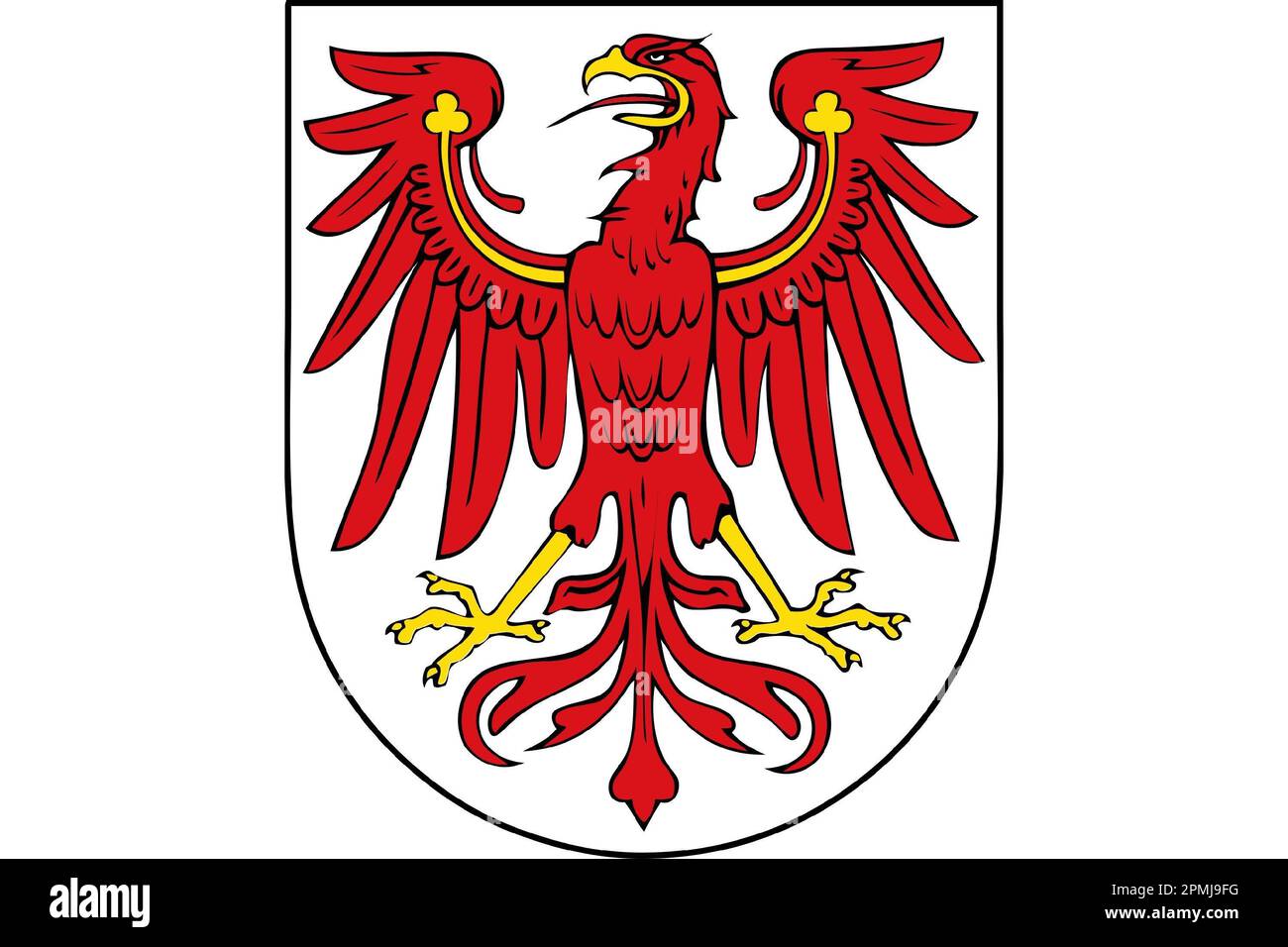 The symbol of Coat of arms of Germany state Brandenburg isolated on the ...