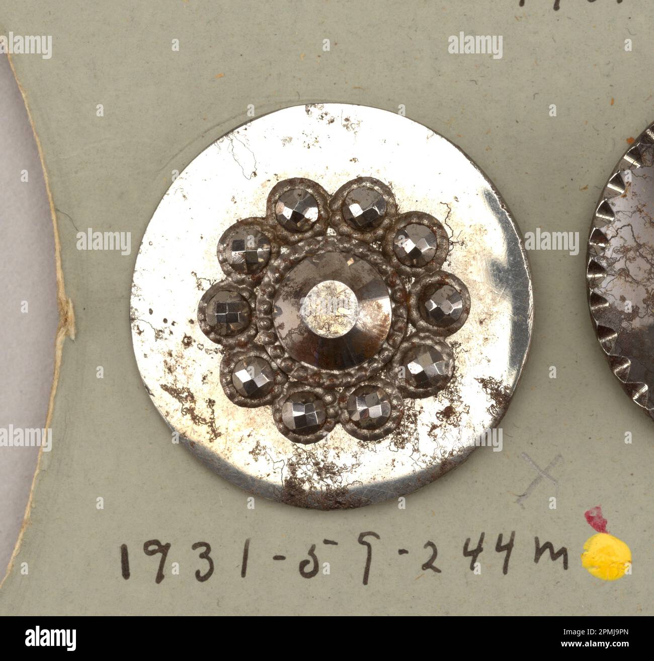 Button; cut steel Stock Photo - Alamy