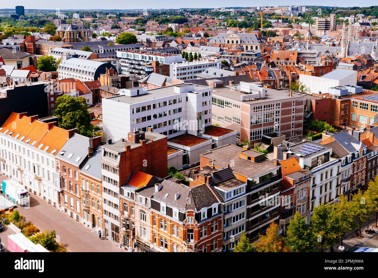 Aerial view of Leuven. Leuven, Flemish Community, Flemish Region ...