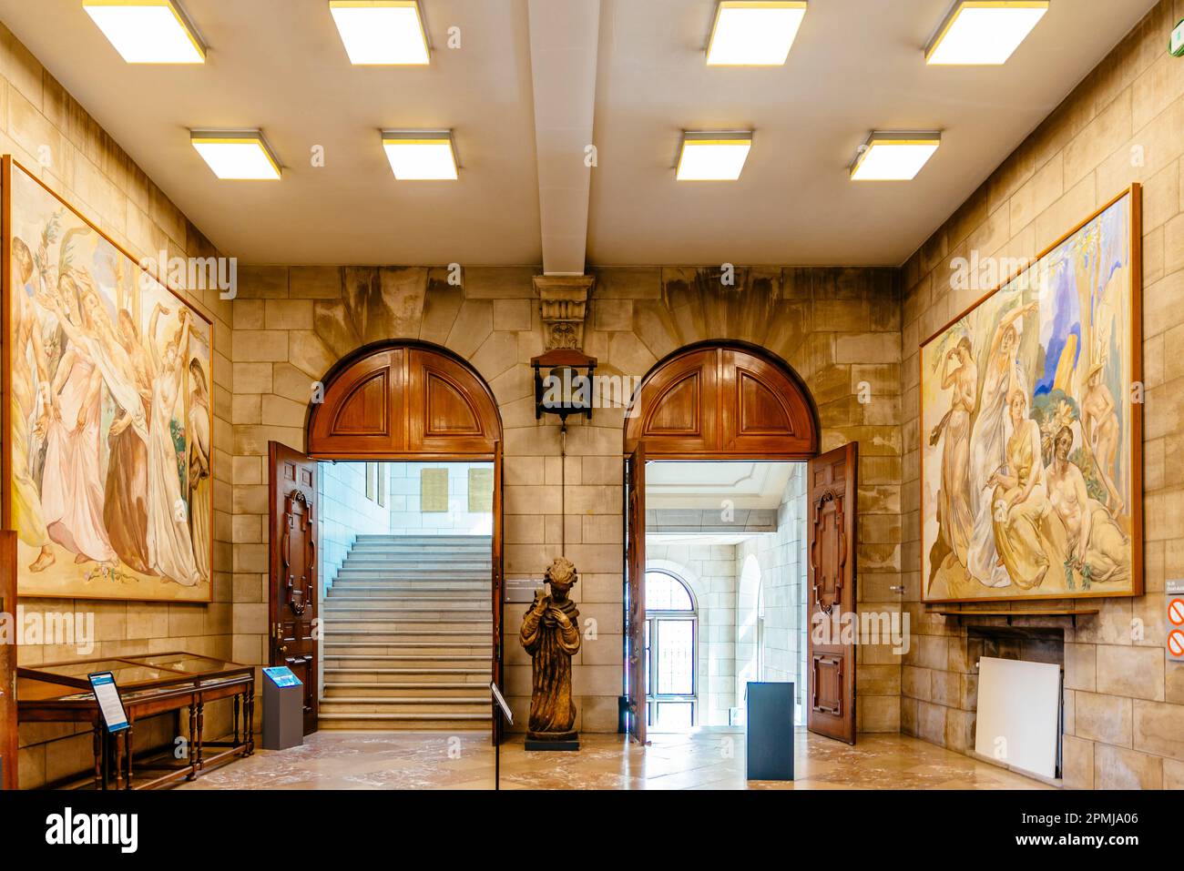 Interior decoration. Central library of the Catholic University of ...