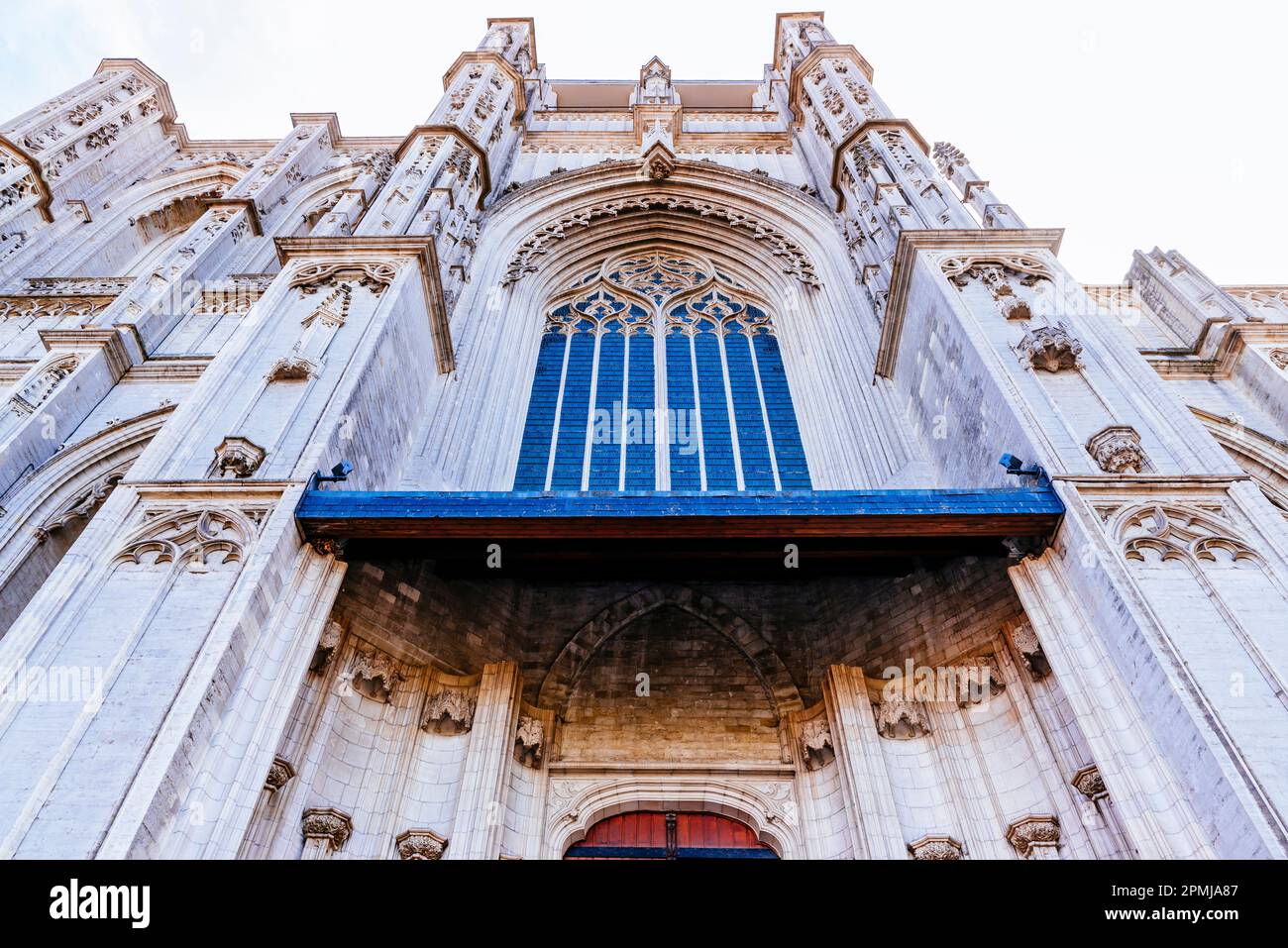 ain facade with gothic window. Saint Peter's Church is a Roman Catholic ...