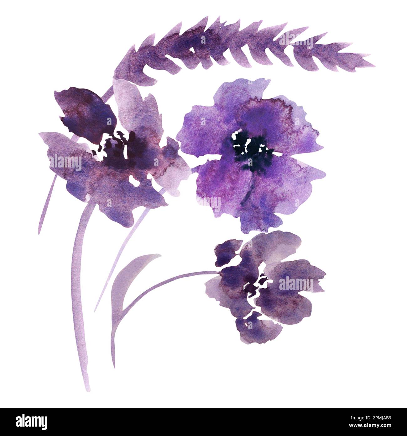 Purple Wedding Flowers Clipart