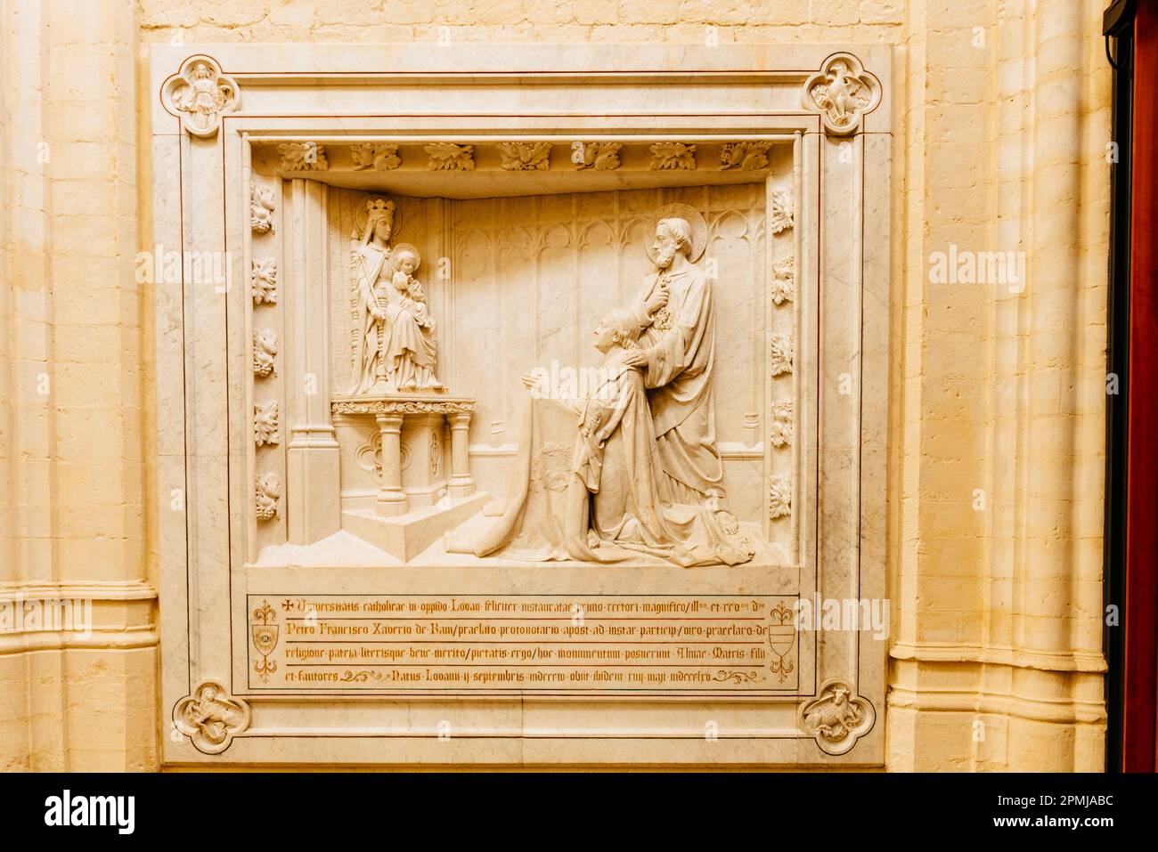 Carved stone tablets in the ambulatory. Saint Peter's Church is a Roman ...