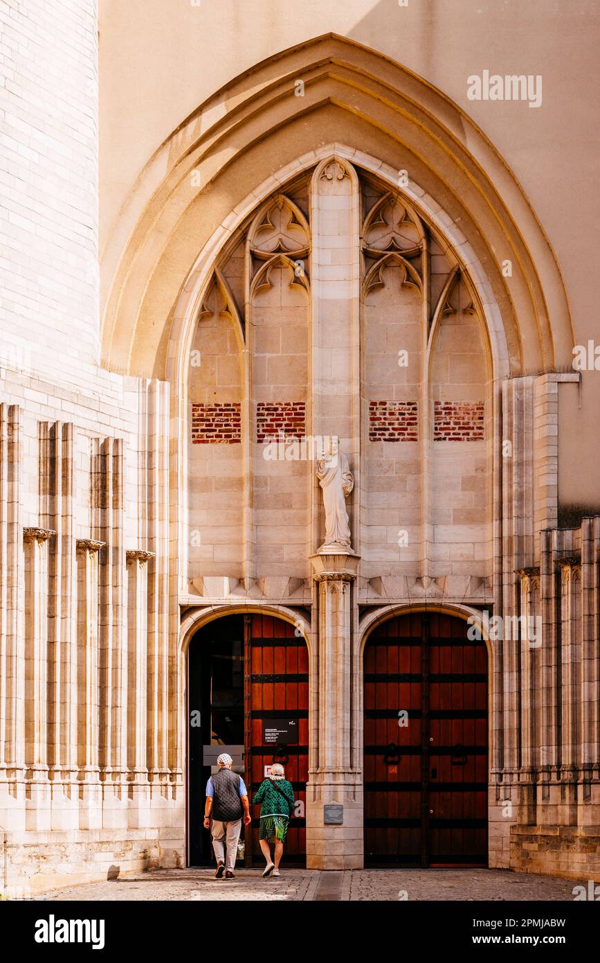 Entrance door in the transept. Saint Peter's Church is a Roman Catholic ...