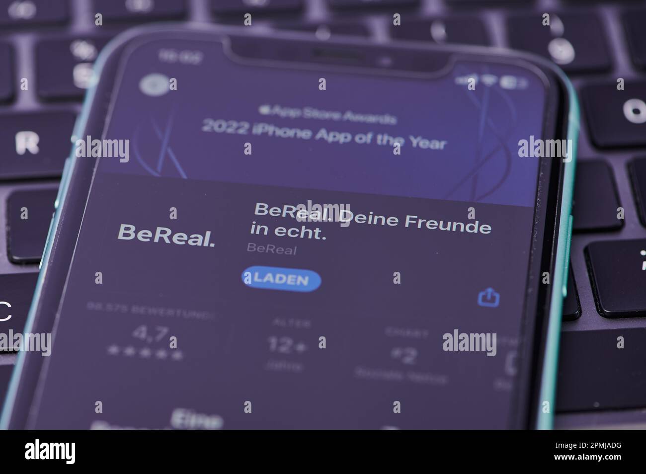 BeReal icon on a German smartphone screen Stock Photo - Alamy