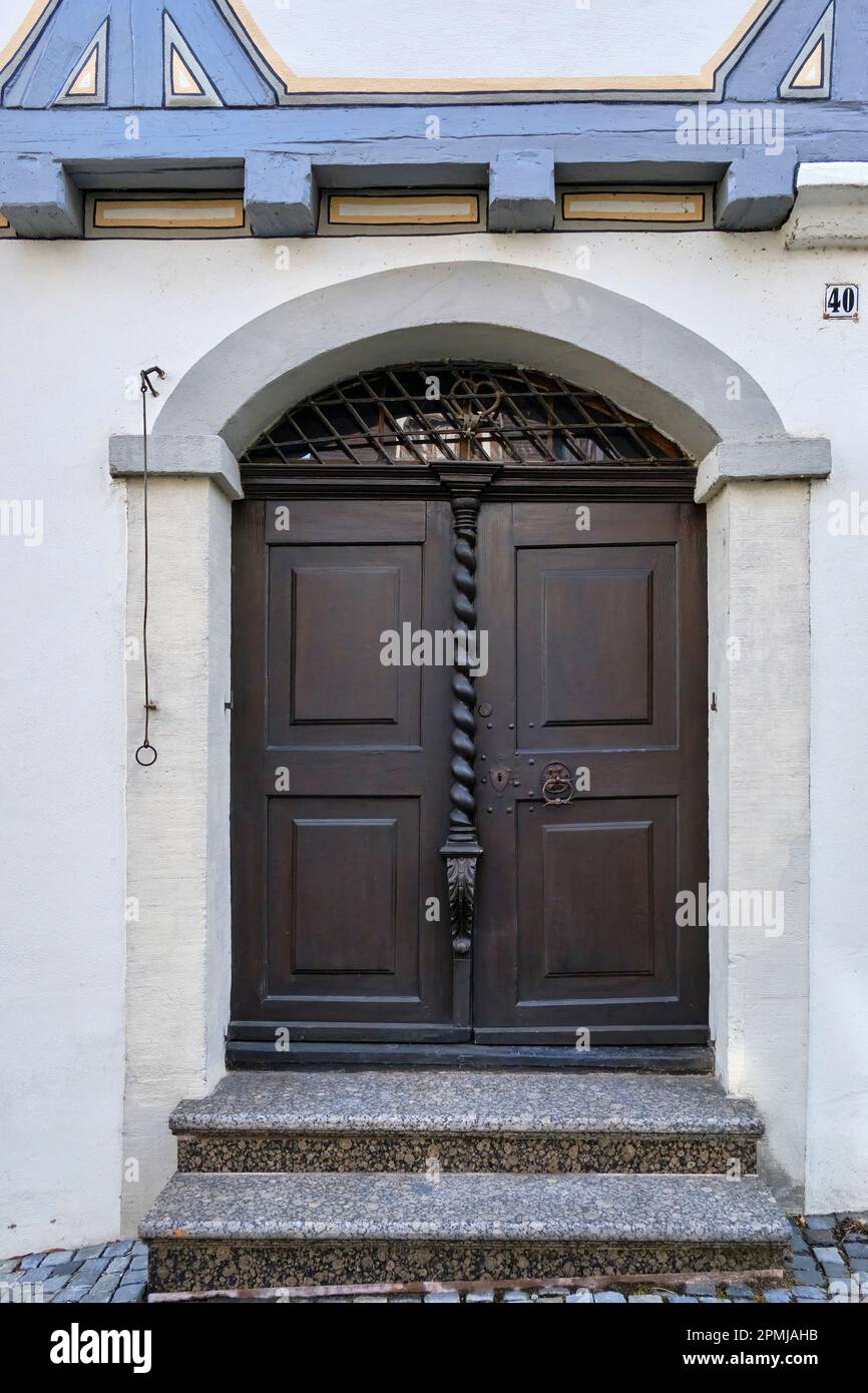 Historic front door, so-called Beautiful House in Fischergasse no. 40, Fishermen's quarter of ...