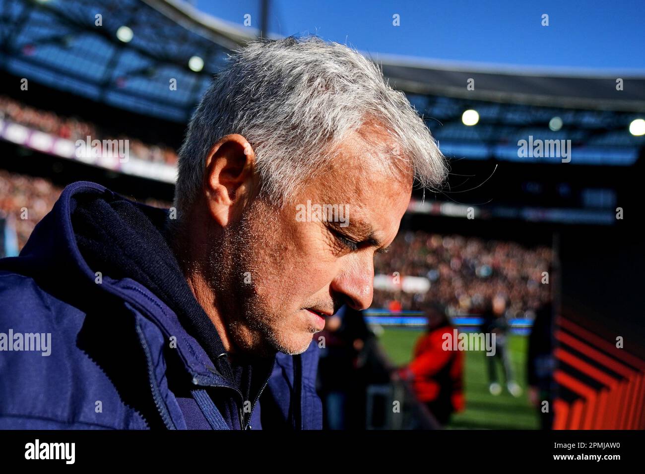 Rotterdam, Netherlands. April 13, 2023. Jose Mourinho of AS Roma during ...