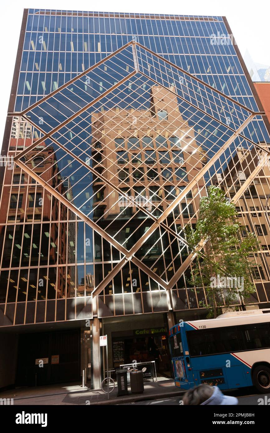 Sydney Australia - January 26 2011; Modern glass front high-rise office ...