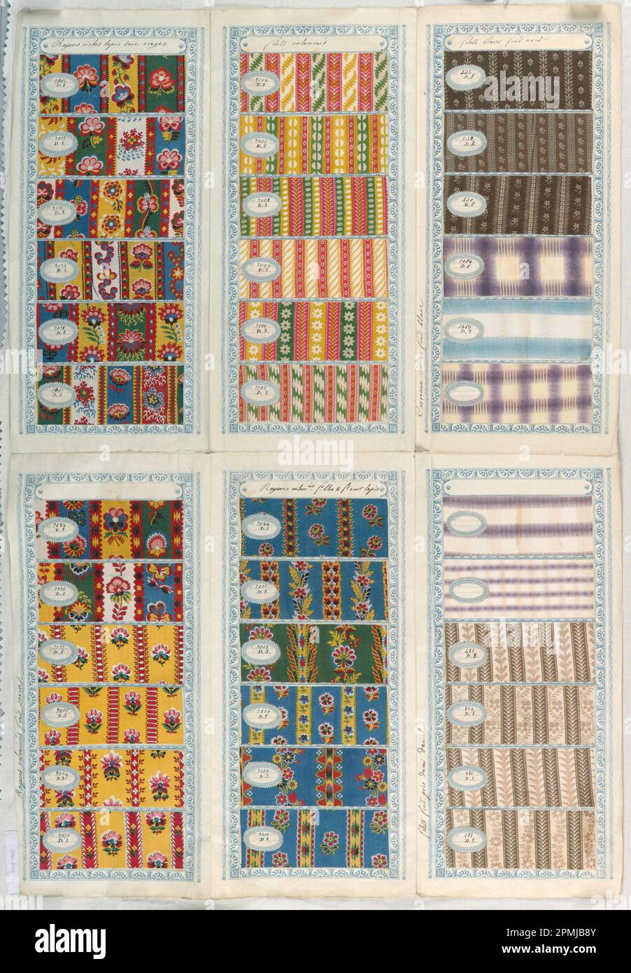 Salesman's Sample Card (France); cotton, paper Stock Photo - Alamy