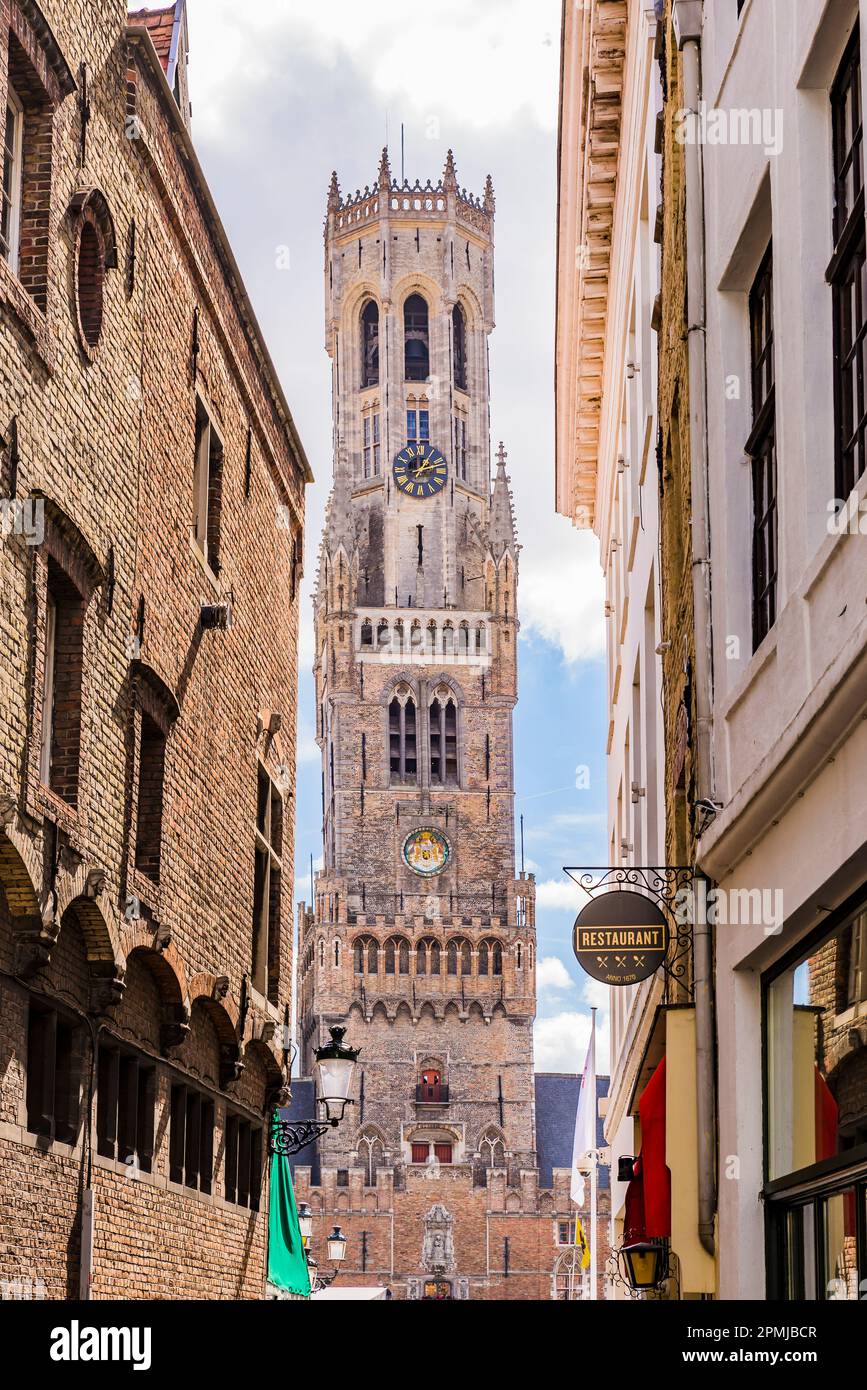 The Belfry of Bruges is a medieval bell tower in the centre of Bruges ...