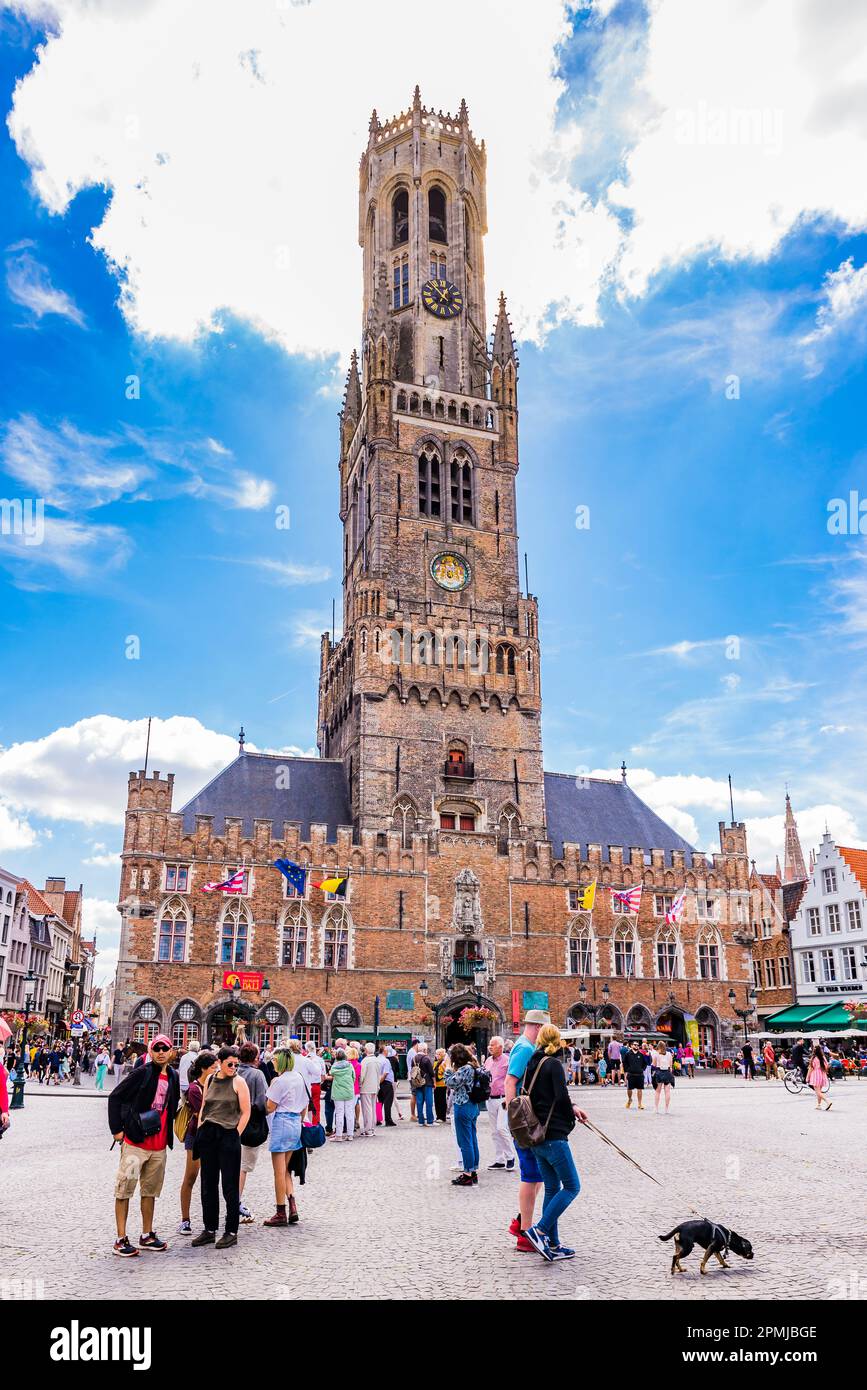 The Belfry of Bruges is a medieval bell tower in the centre of Bruges ...