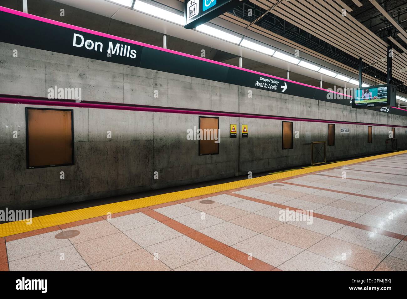 empty subway metro train station underground Toronto Ontario Canada ...
