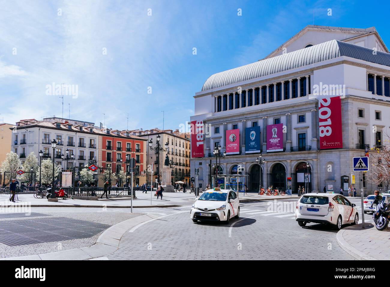 Facade of Teatro Real, Royal Theatre, or simply El Real. Is a major ...