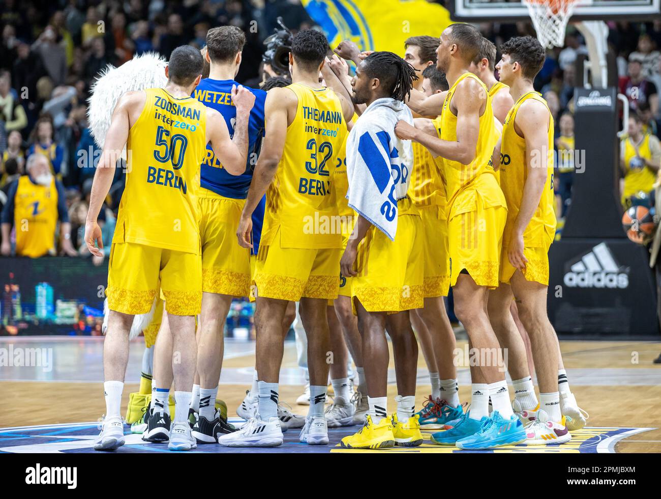 Berlin, Germany. 13th Apr, 2023. Basketball: Euroleague, Alba Berlin ...