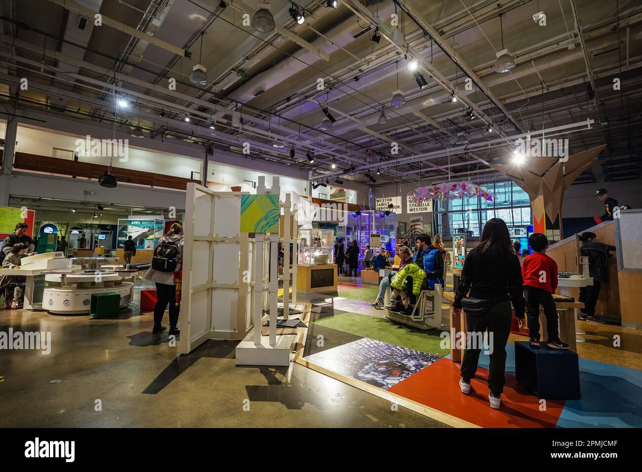 Patrons inside ontario science centre, toronto, ontario, canada Stock ...