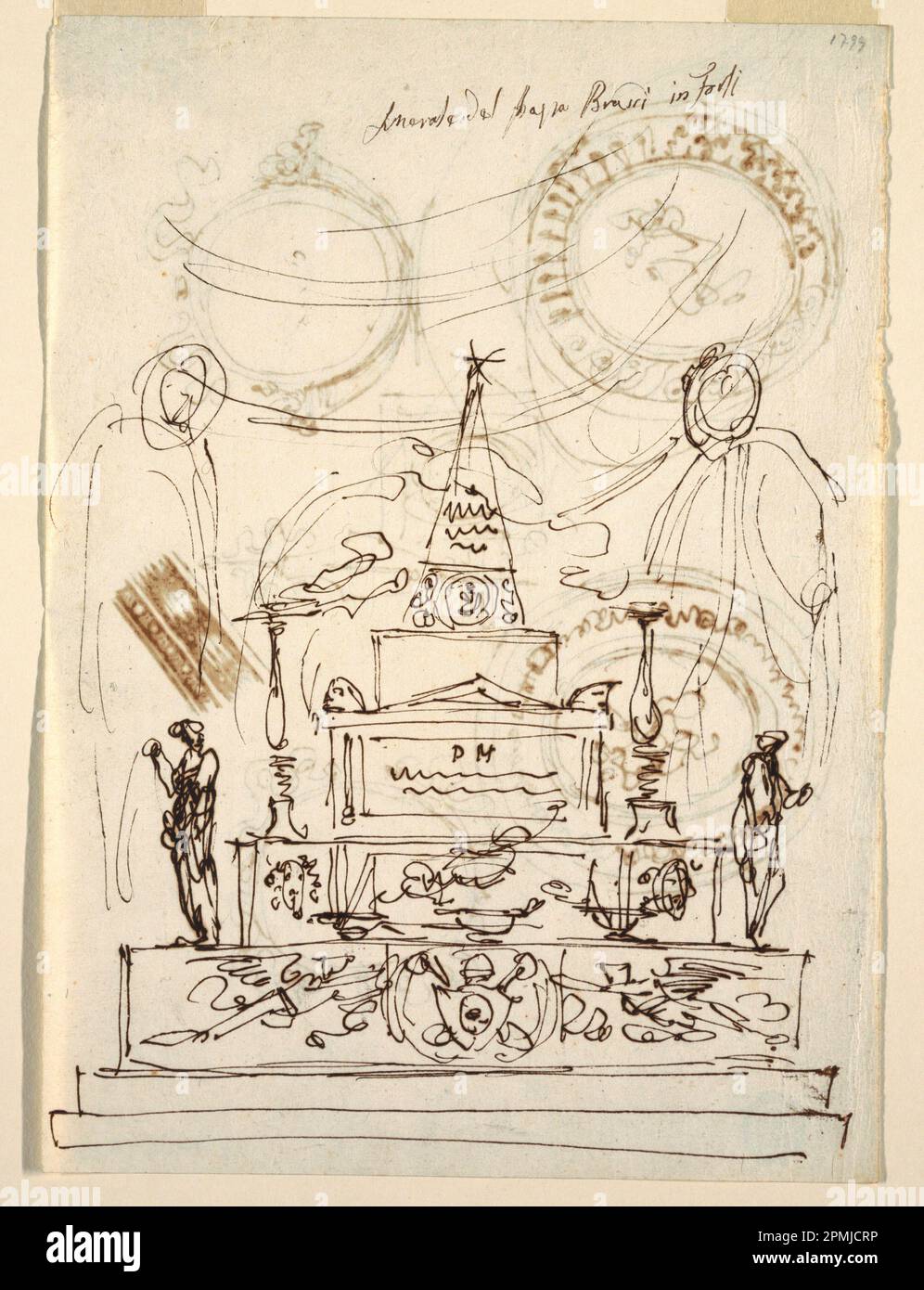 Drawing, Project for a Catafalque for the Funeral Service for Pope Pius ...