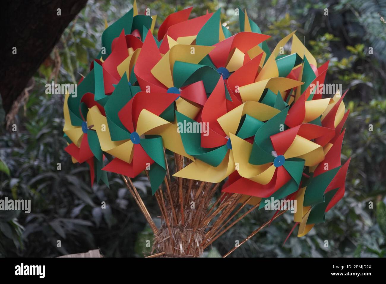 Dhaka, Bangladesh. 14th Apr, 2023. Paper handmade fans display for sale ...
