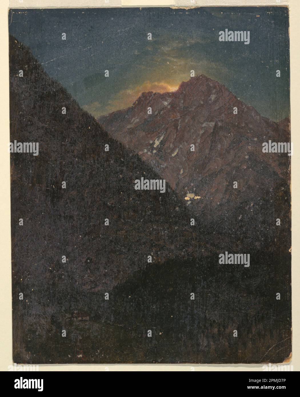 Drawing, Apline Landscape (Bavaria or Switzerland); Frederic Edwin ...