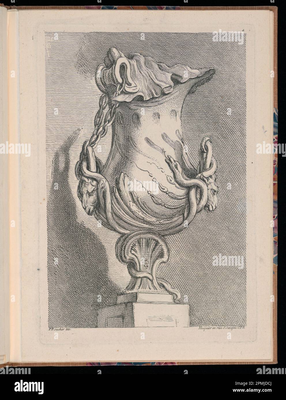 Bound Print, Ornamental Vase Design; Designed by François Boucher ...