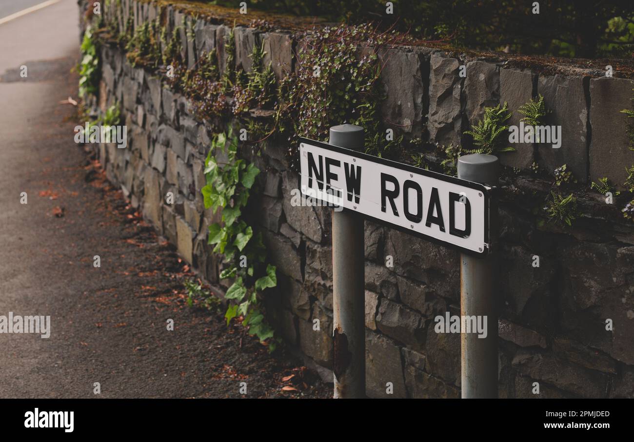 UK Road sign "New Road" outdoors Stock Photo - Alamy