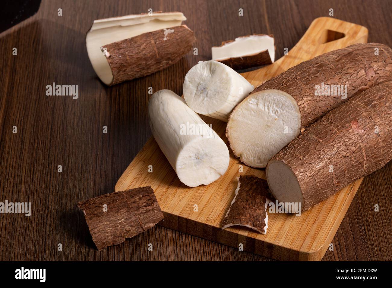 Fresh Organic Cassava Root - Manioc Esculenta; On White Background ...