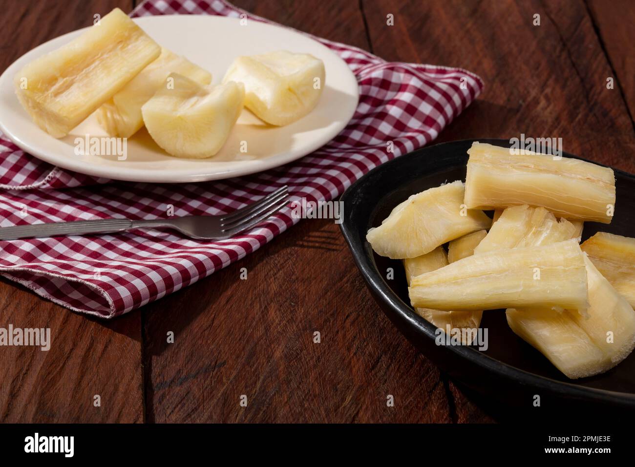 Cooked Manioc Esculenta (mandioca, Yuca, Brazilian Rice Paddy Stock ...