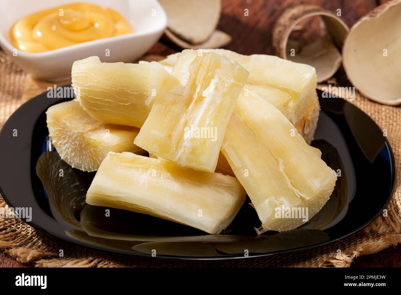 Cooked Manioc Esculenta (mandioca, Yuca, Brazilian Rice Paddy Stock ...