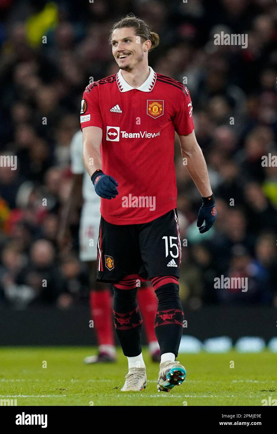 Manchester, UK. 13th Apr, 2023. Marcel Sabitzer of Manchester United ...