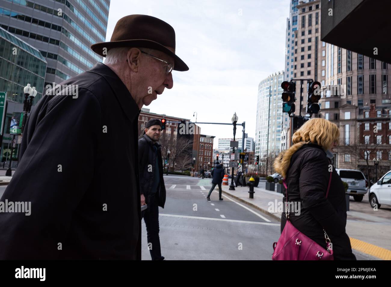 Boston, USA. 7 Mar, 2023. The People of boston in the downtown core ...